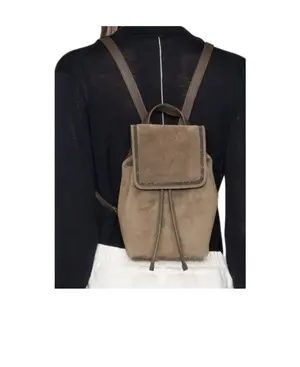 Brunello Cucinelli Crystal-embellished Leather Backpack