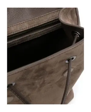 Brunello Cucinelli Crystal-embellished Leather Backpack