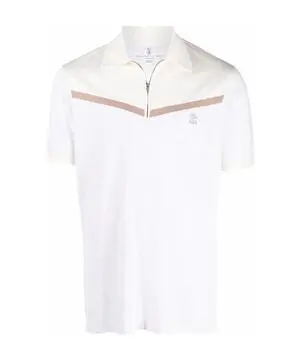 Brunello Cucinelli Embroidered-logo Polo Shirt