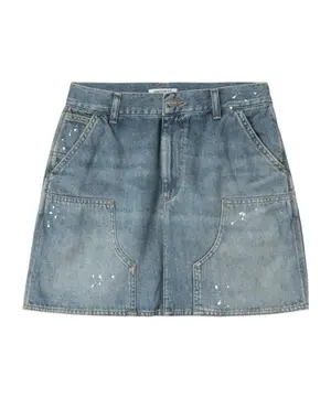 Carhartt Wip Maeve Paint-splatter Denim Skirt