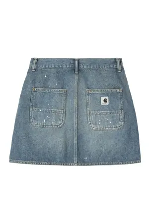 Carhartt Wip Maeve Paint-splatter Denim Skirt