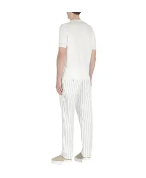 Brunello Cucinelli Pinstriped Straight Leg Trousers