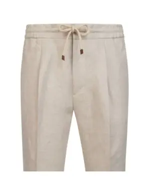 Brunello Cucinelli Straight-leg Linen Trousers