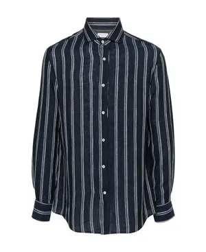 Brunello Cucinelli Stripe Detailed Button-up Shirt