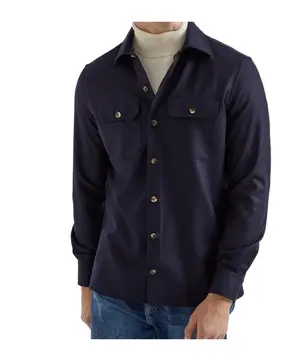 Brunello Cucinelli Long Sleeved Straight Hem Overshirt