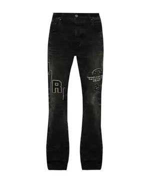 Amiri Logo-patch Distressed Jeans