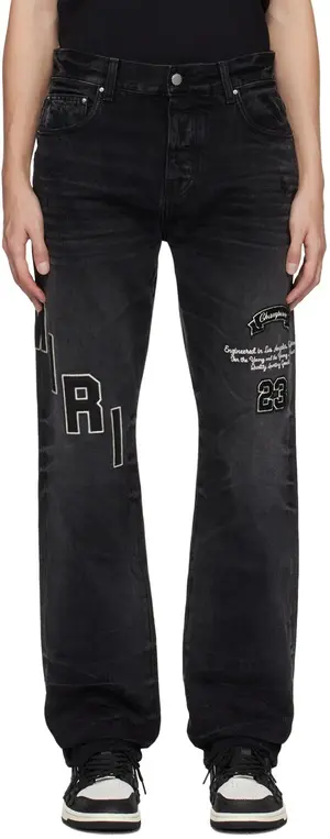 Amiri Logo-patch Distressed Jeans