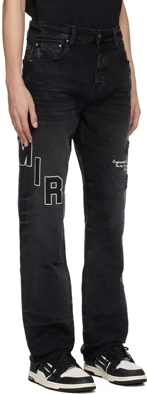 Amiri Logo-patch Distressed Jeans