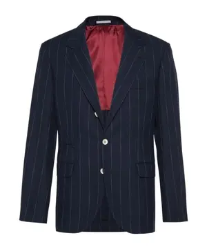 Brunello Cucinelli Pinstripe Single-breasted Blazer