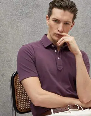 Brunello Cucinelli Long-sleeve Cotton Polo Shirt