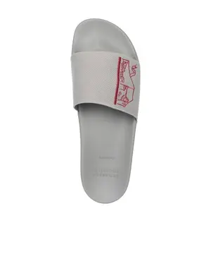 Brunello Cucinelli Embroidered Logo Slides