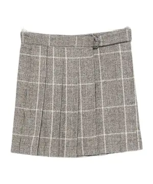 Brunello Cucinelli Pleated Check Midi Skirt