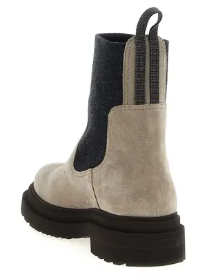 Brunello Cucinelli Round Toe Chelsea Boots