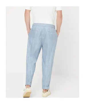 Brunello Cucinelli Tapered-leg Striped Linen Trousers