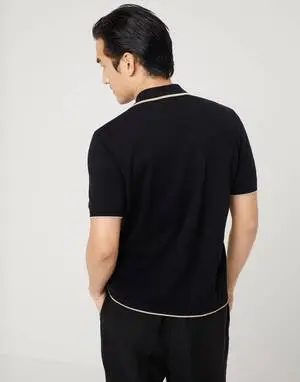 Brunello Cucinelli Contrasted-trim Knitted Shirt