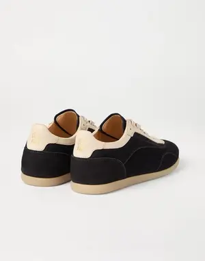 Brunello Cucinelli Suede Panelled Lace-up Sneakers