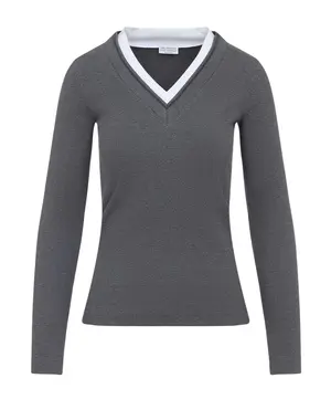 Brunello Cucinelli Long Sleeve V-neck Pullover