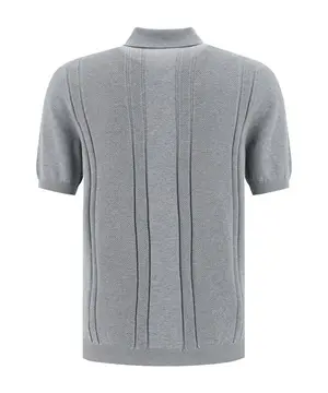Brunello Cucinelli Short Sleeved Open-knitted Polo Shirt