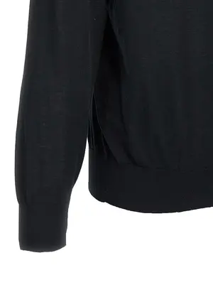 Brunello Cucinelli Long Sleeved Knitted Polo Shirt