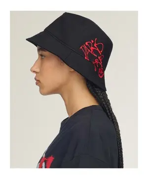 Y3 Embroidered Chito Artwork Bucket Hat