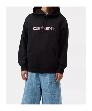 Carhartt Work In Progress Embroidered Script Logo Hooded Sweatshirt