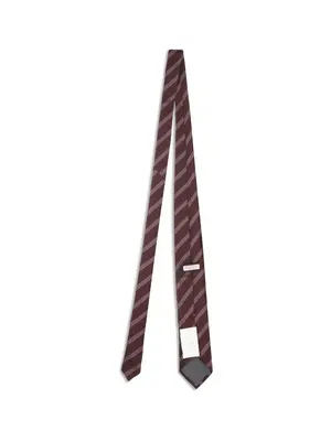 Brunello Cucinelli Striped Silk Neck Tie