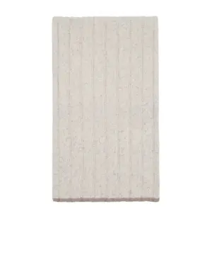 Brunello Cucinelli Ribbed Cashmere Scarf - White