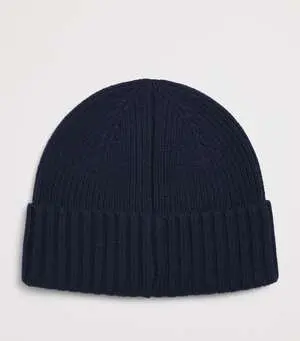 Barbour Wool-cashmere Danforth Beanie - Navy
