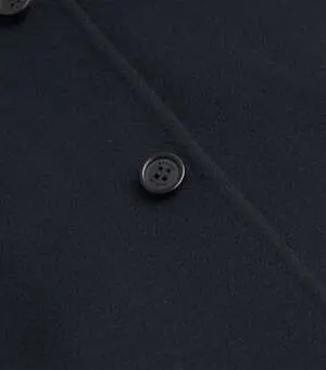 Mackage Wool Leather-trim Emmanuel Overshirt - Navy