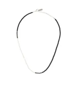 NUMBERING Beaded Necklace - Black