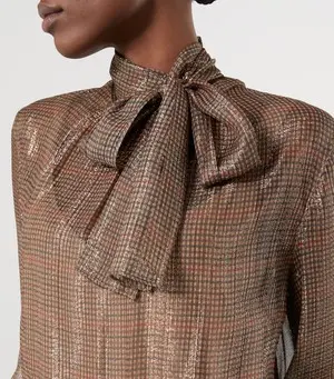 Marina Rinaldi Silk Pussybow Blouse