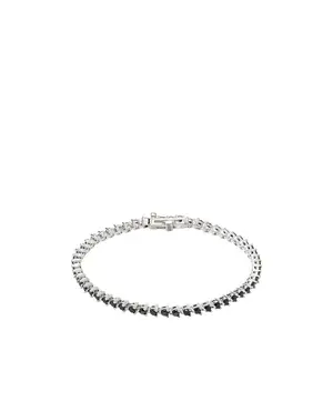NUMBERING Inlaid Bracelet - Silver/black