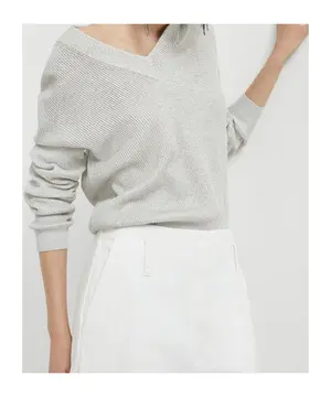 Brunello Cucinelli Long Sleeve V-neck Sweater
