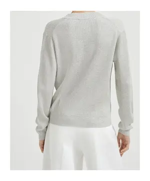 Brunello Cucinelli Long Sleeve V-neck Sweater