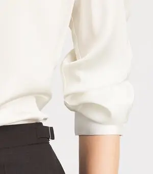 Vince Silk-blend Scarf-detail Shirt