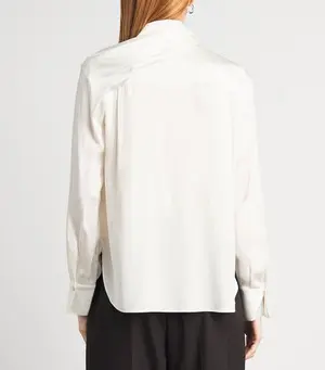 Vince Silk-blend Scarf-detail Shirt
