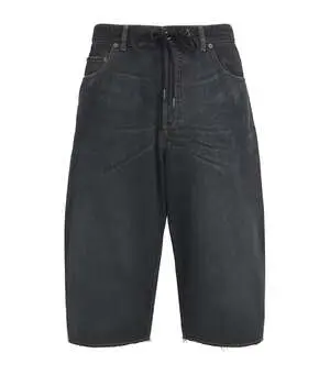 MAISON MARGIELA Denim Drawstring Shorts - Navy