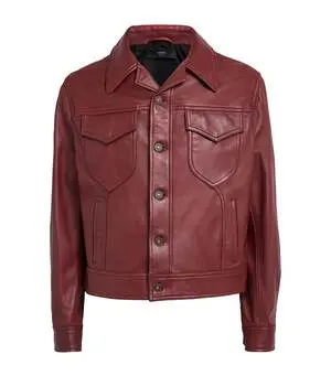 Amiri Vintage-cut Leather Jacket