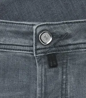 Jacob Cohen Bard Slim Jeans With Ostrich Leather Patch - Black