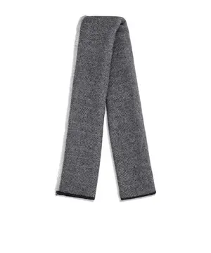 Brunello Cucinelli Herringbone Fringed Scarf