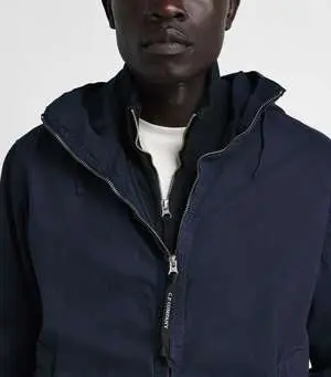 C.P. COMPANY Garment-dyed Micro-reps Jacket - Blue