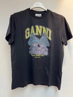 GANNI Teddy Mushrooms Graphic T-shirt