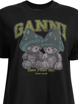 GANNI Teddy Mushrooms Graphic T-shirt