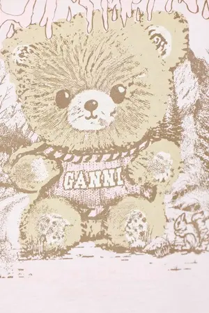 GANNI Graphic Print T-shirt - Pink