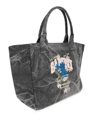 GANNI Medium Trapeze Tote Bag With Embroidery