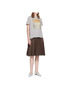 GANNI T-shirt With Forest Teddy