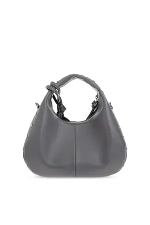 GANNI Stud-embellished Leather Shoulder Bag