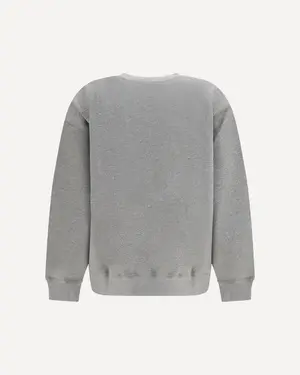GANNI Printed Cotton Sweatshirt - Grey