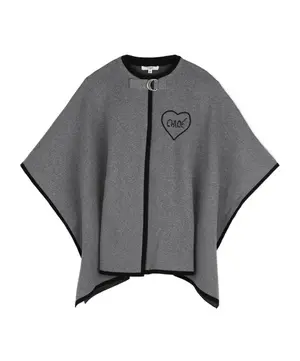 Chloé Heart-embroidered Buckled Cape