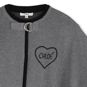 Chloé Heart-embroidered Buckled Cape